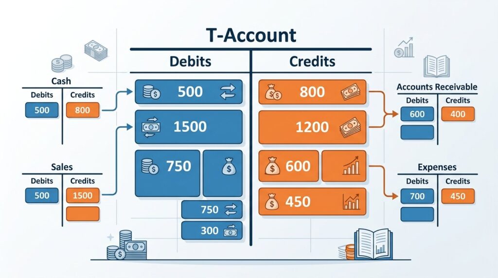 Understanding T-Accounts: Debits, Credits, and Visual Accounting ...